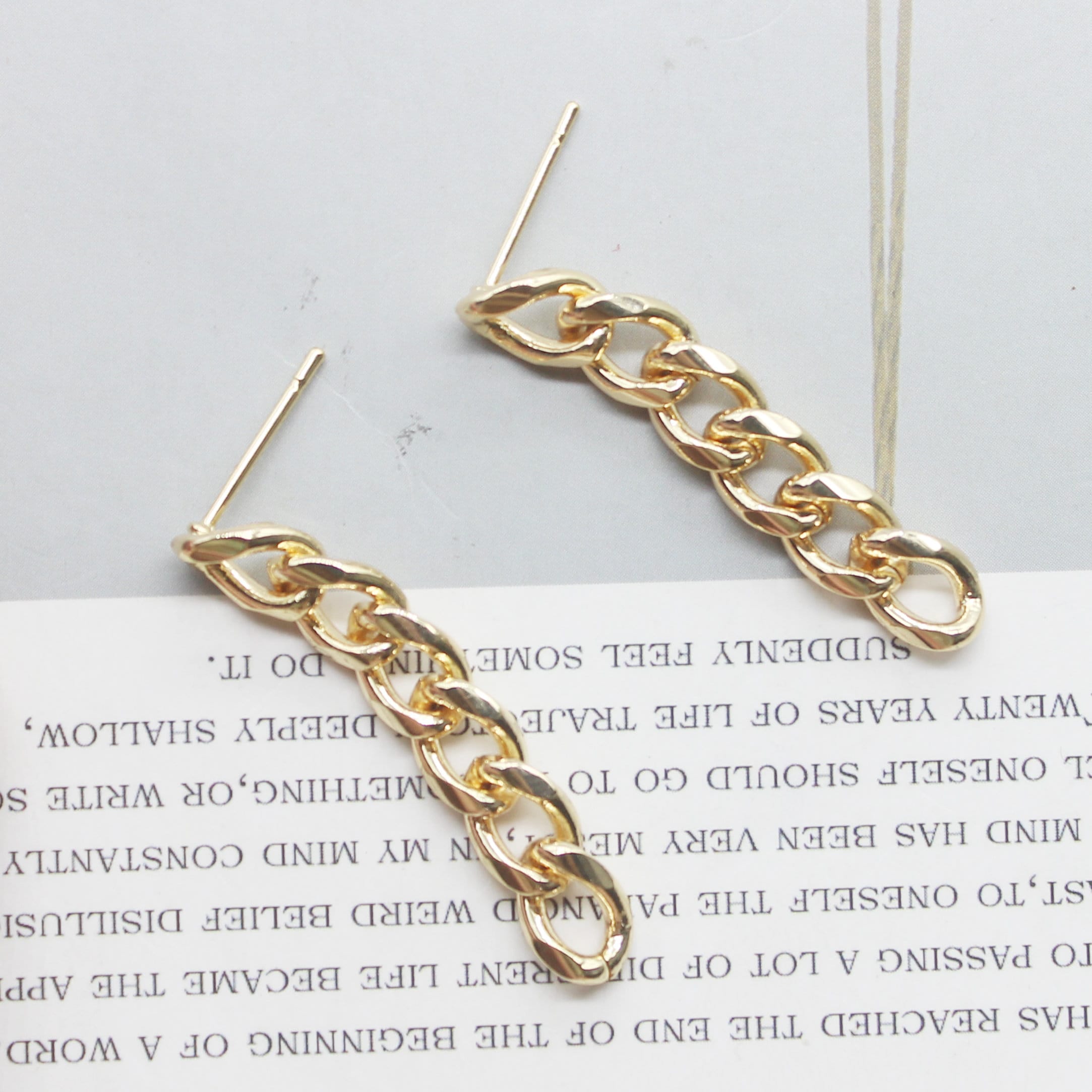 6PCS Real Gold Plated Brass Earring Posts Earring Stud-Long | Etsy