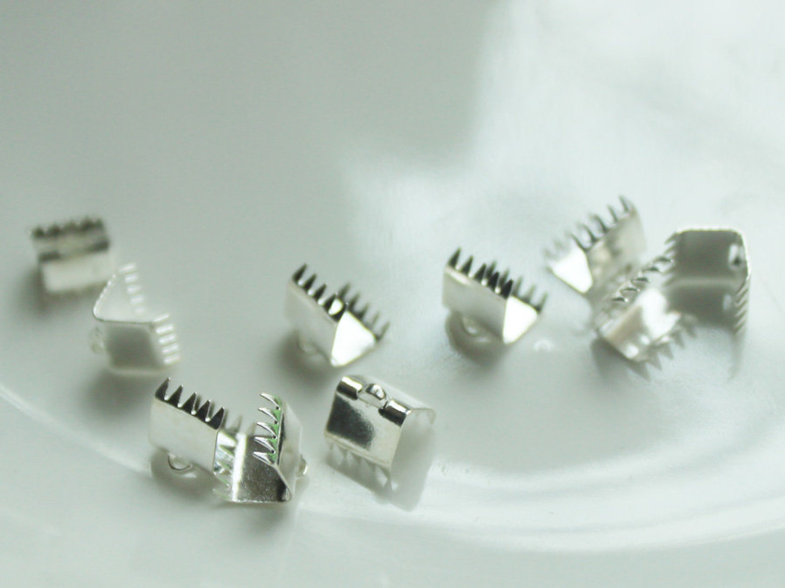 10pcs.925 Sterling Silver Ribbon Ends Crimp6mm/8mm/10mm - Etsy