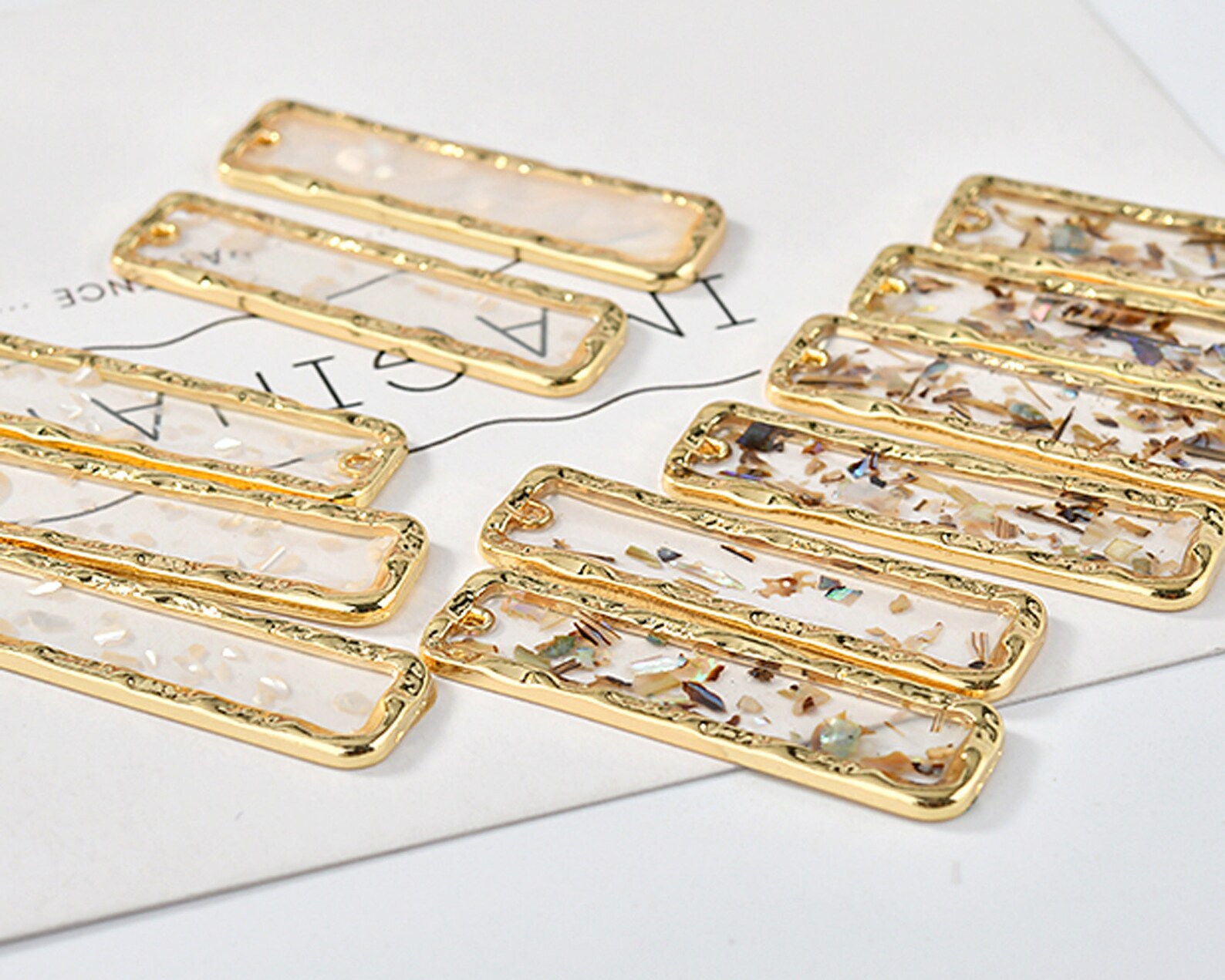 10PCS Clear Epoxy Resin Rectangle Pendant Resin Pendant - Etsy