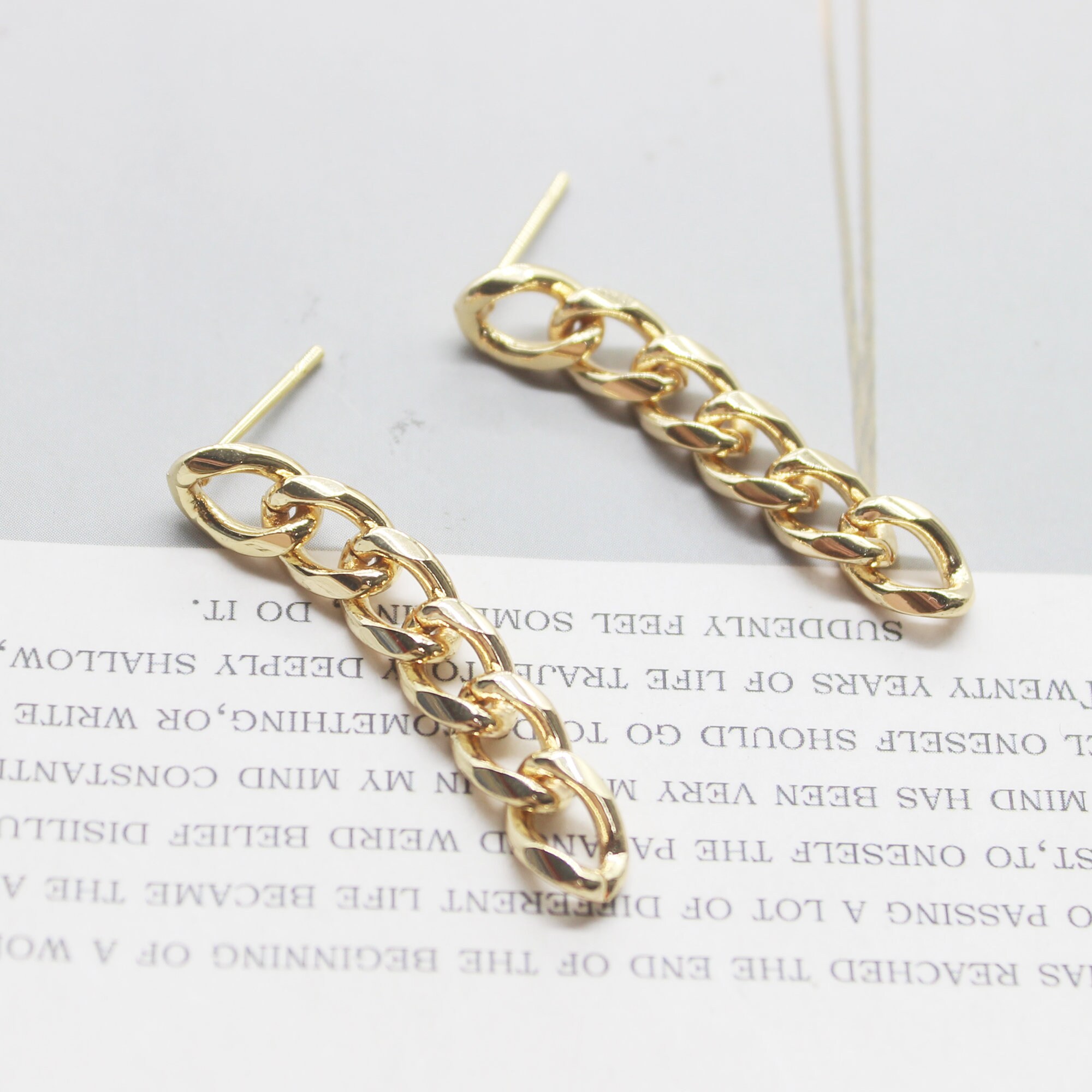 6PCS Real Gold Plated Brass Earring Posts Earring Stud-long - Etsy