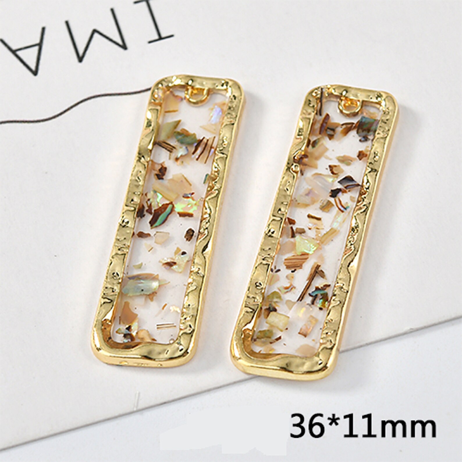 10PCS Clear Epoxy Resin Rectangle Pendant Resin Pendant | Etsy