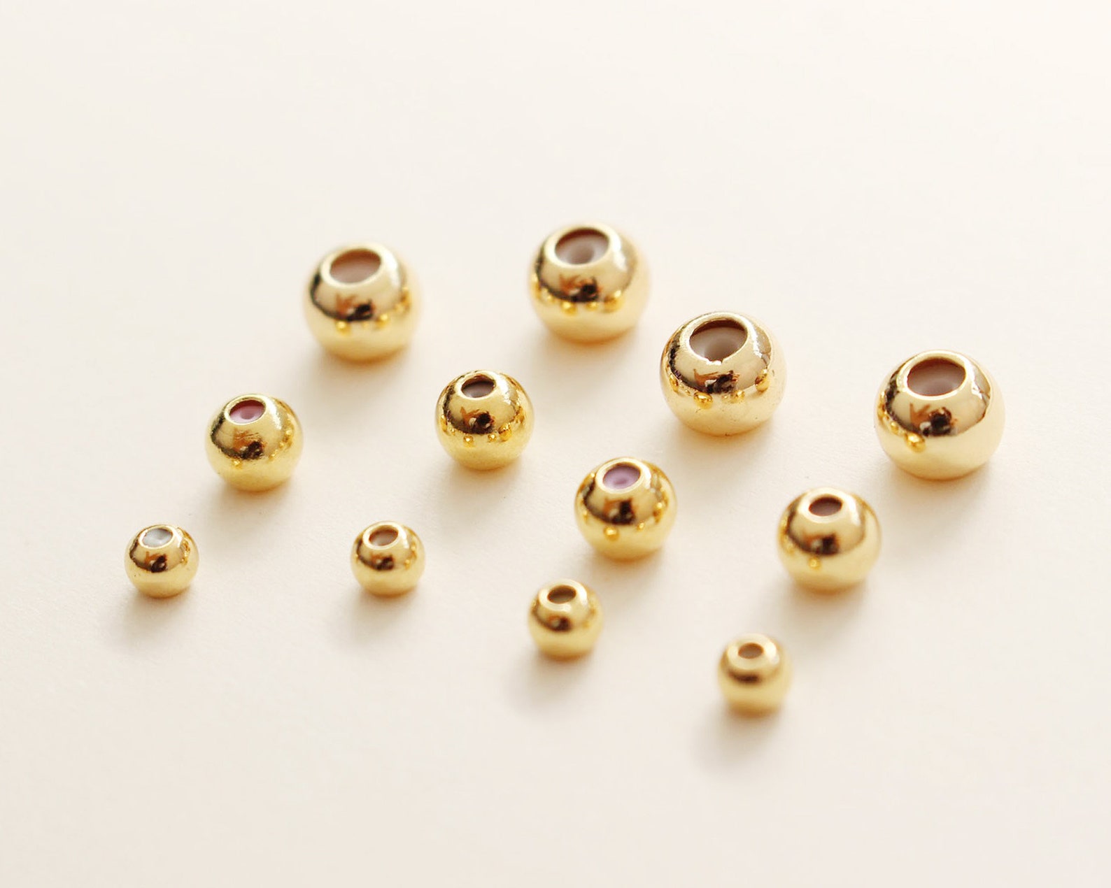 10PCS. Real Gold Sliding Adjustable,rondelle Rubber Stopper Beads,3mm ...
