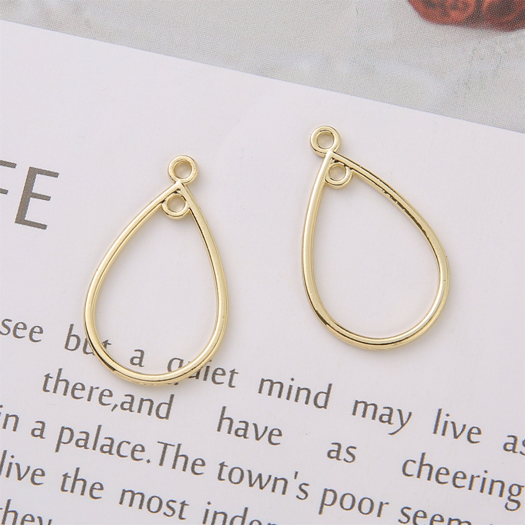 10pcs Alloy Hollow Oval Charm Geometry Pendant Jewelry - Etsy