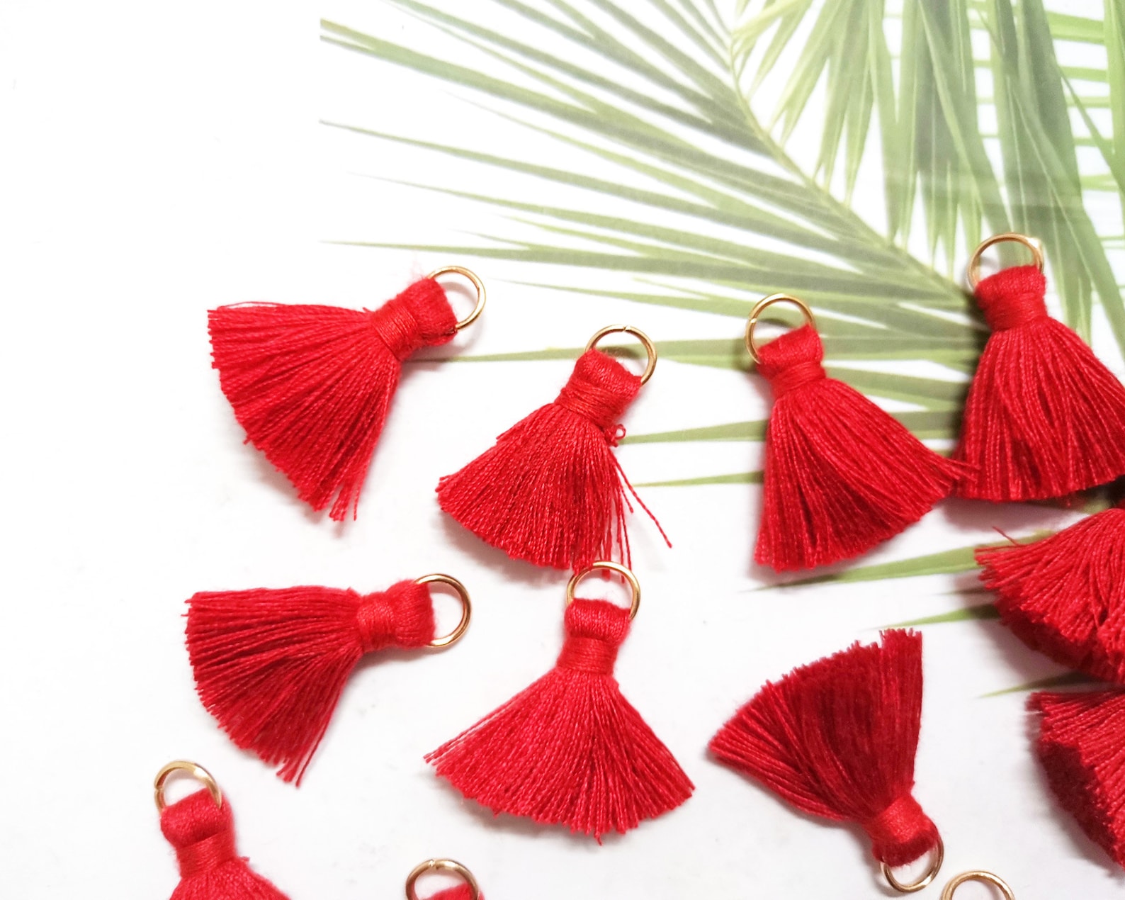 10pcs Red Tasselstiny Catton Tassels2cm Cotton Thread - Etsy