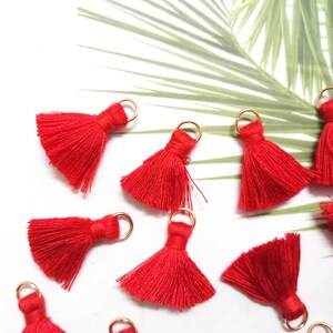 10pcs Red Tassels,tiny Catton Tassels,2cm Cotton Thread Tassels,mini ...
