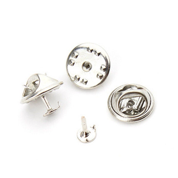 50PCS. Lapel Pins Round Tie Tack Pin Bezel Blank Pin Back | Etsy