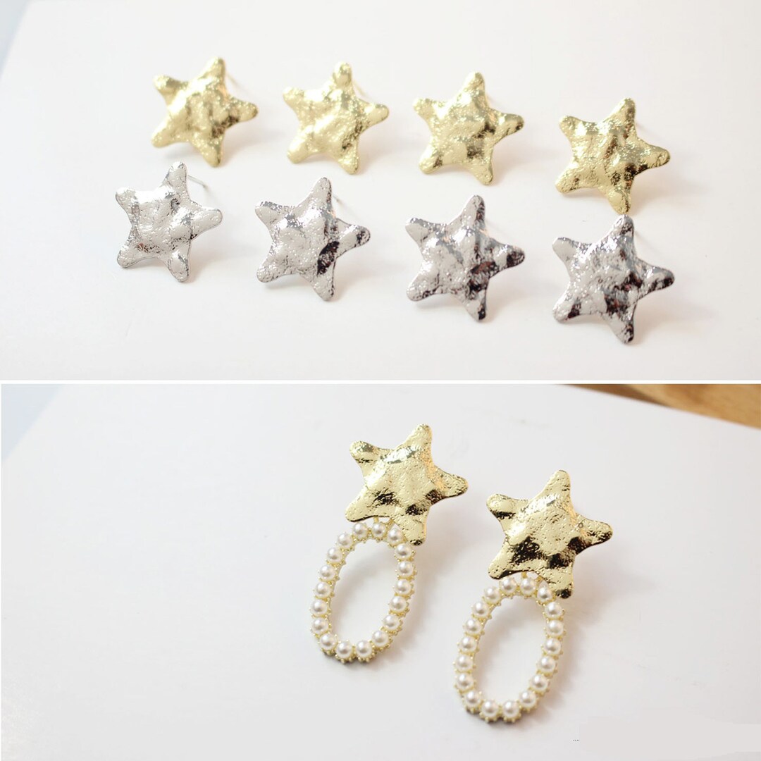 4pcs Simple Star Earring,geometry,supplies,minimalist,earrings ...