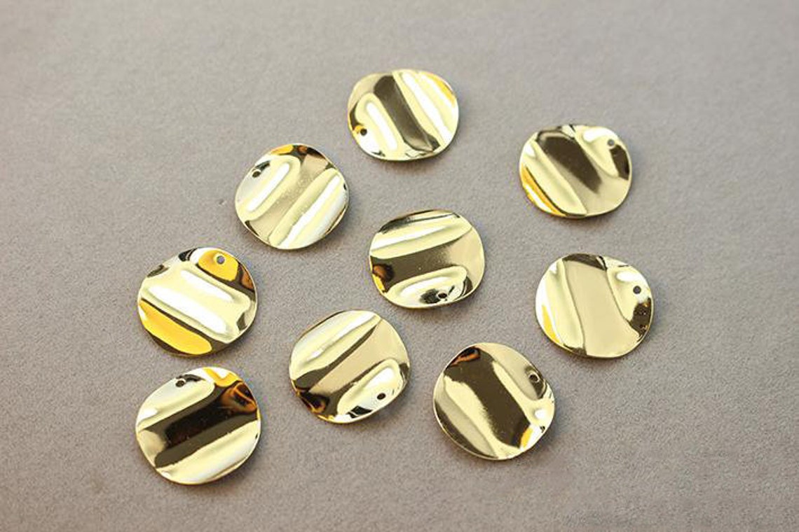 10PC High Quality Round Coin Disc Charm15mm/22mmvermeil - Etsy