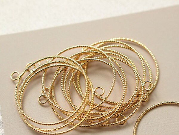 5PCS. Circle Charm, Round Dangle,sweet Charm Pendant, Quality Gold ...