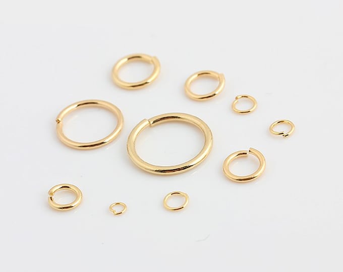 100pcs Realgold Plated Jump Ring, 2mm/3mm/4mm/5mm/6mm/8mm/10mm High ...