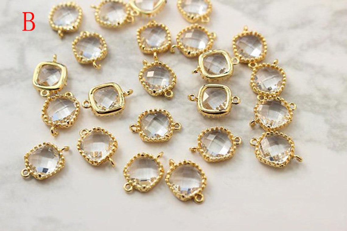 2pcs Swarovski Crystal Channel Charms Bead Dangles Add a - Etsy