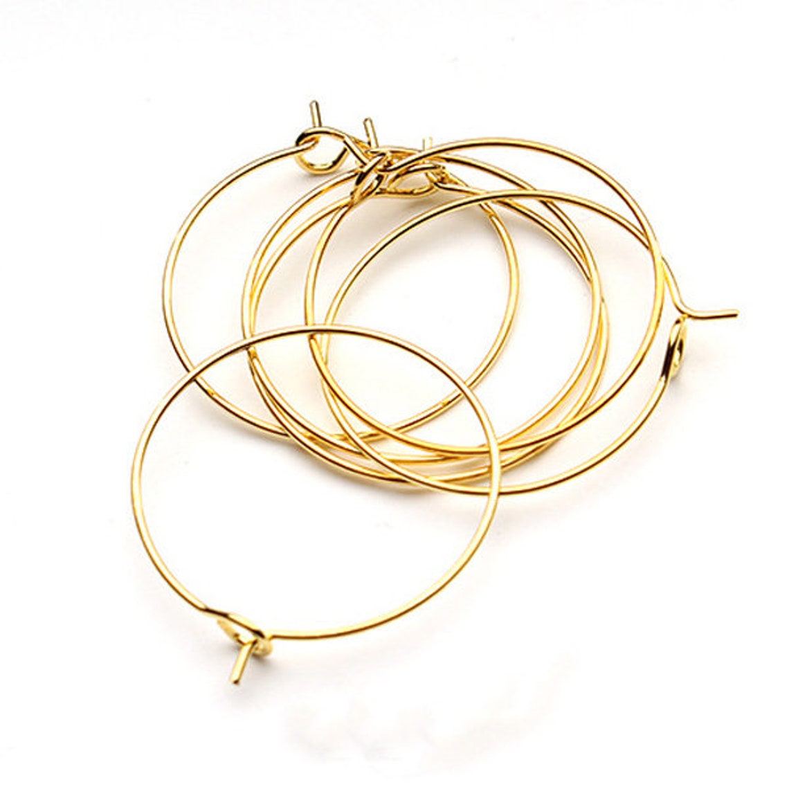 10pcs Real Gold Wine Glass Charm Hoops 20MM/25MM/30MM Circle - Etsy