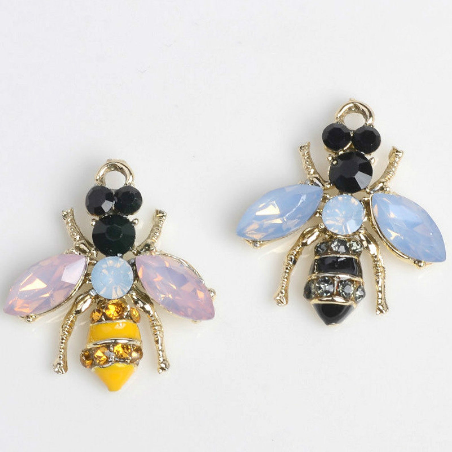 10pcs Crystal Bees Charm Pendant 2124MM honey Bee Charm - Etsy