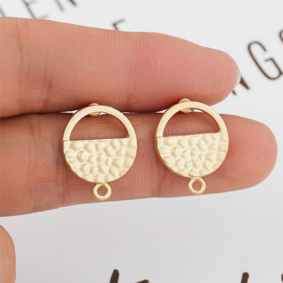 10PC oro redondo chapado redondo pendiente redondo stud - Etsy España