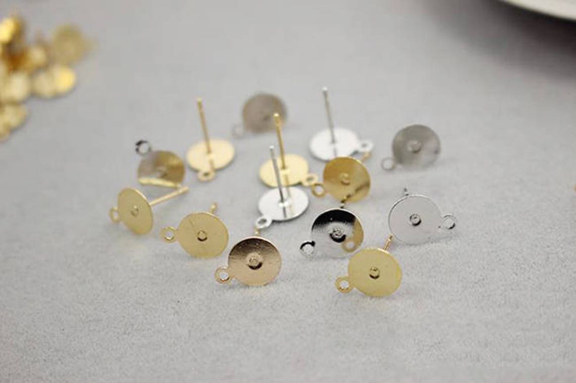 10PCS High Quality Gold Plated Brass Earring Posts Earring - Etsy