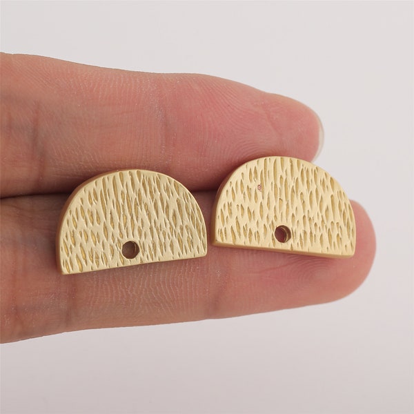 Matt Brass Earrings - Etsy