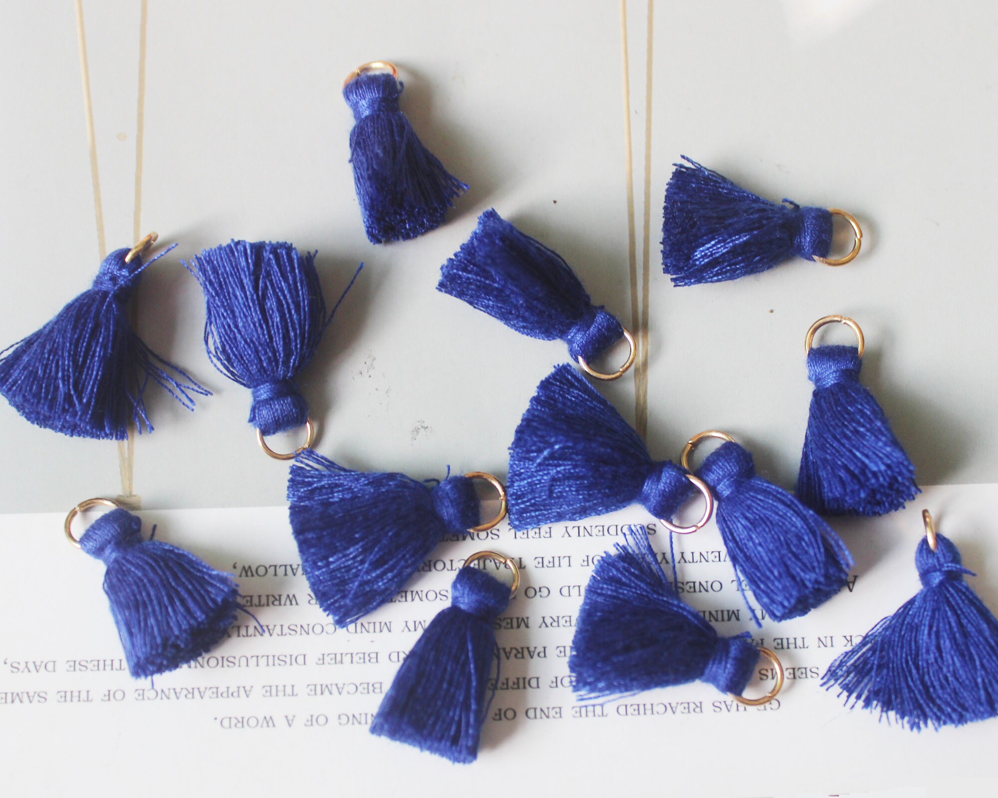 10pcs Royalblue Tassels,tiny Catton Tassels,2cm Cotton Thread Tassels ...