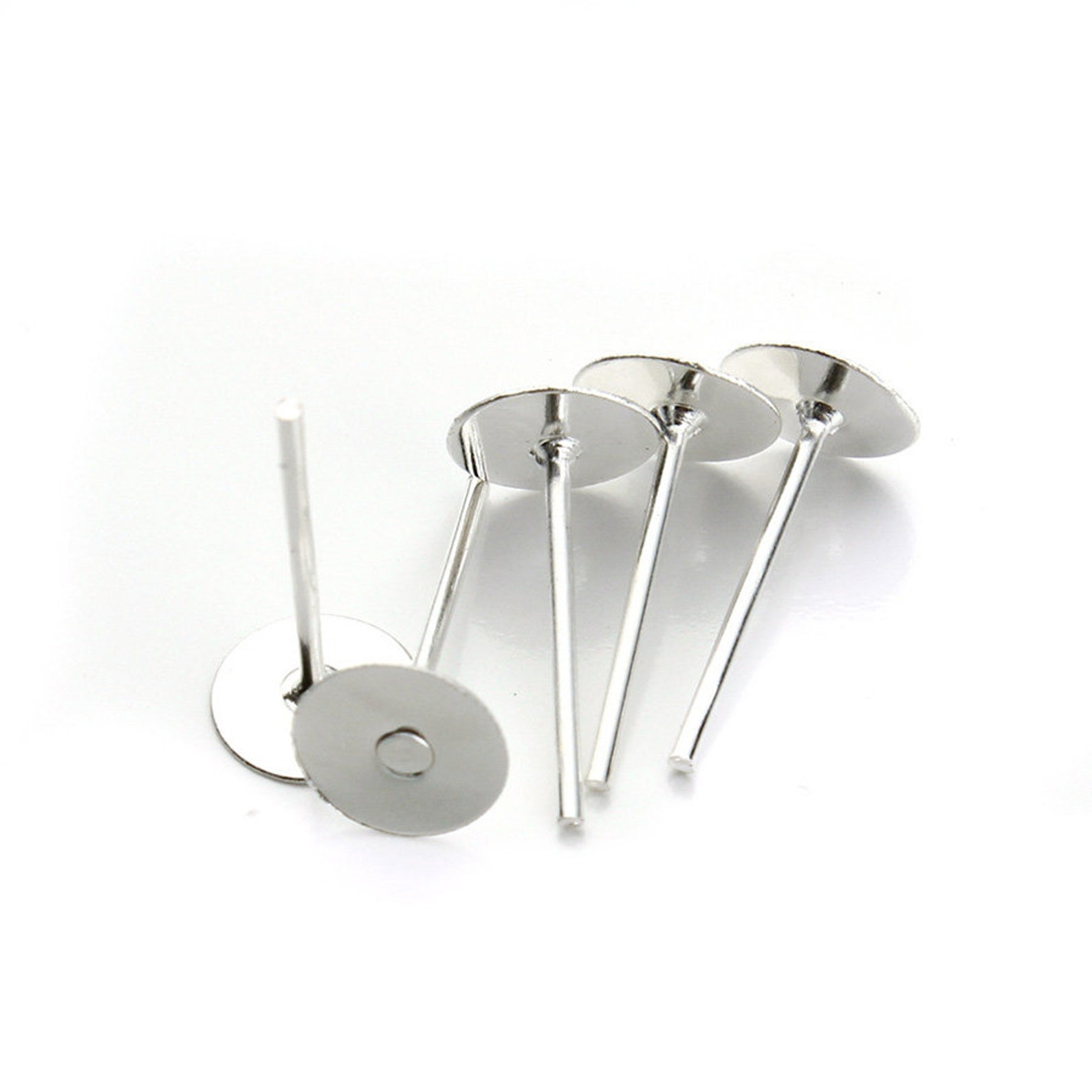 Bulk 200pcs.4mm/6mm/8mm/10mm Pad Earring Studs Earring Posts - Etsy