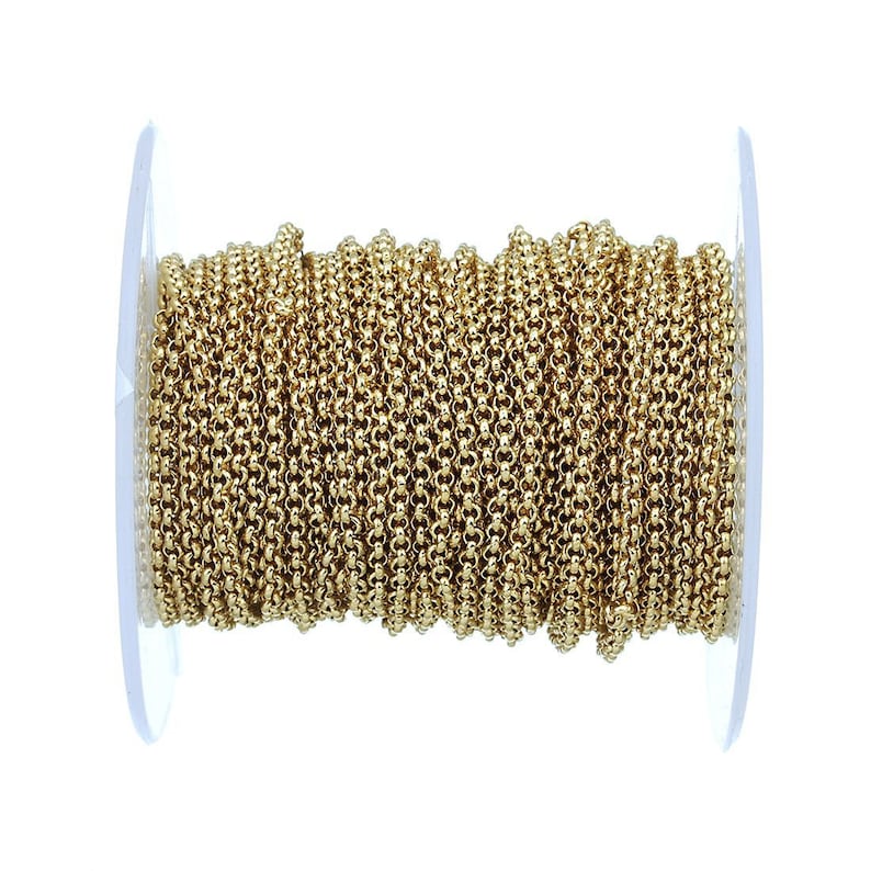 10 Yards/volume. 2MM Gold Plated Stainless Steel Chain O - Etsy