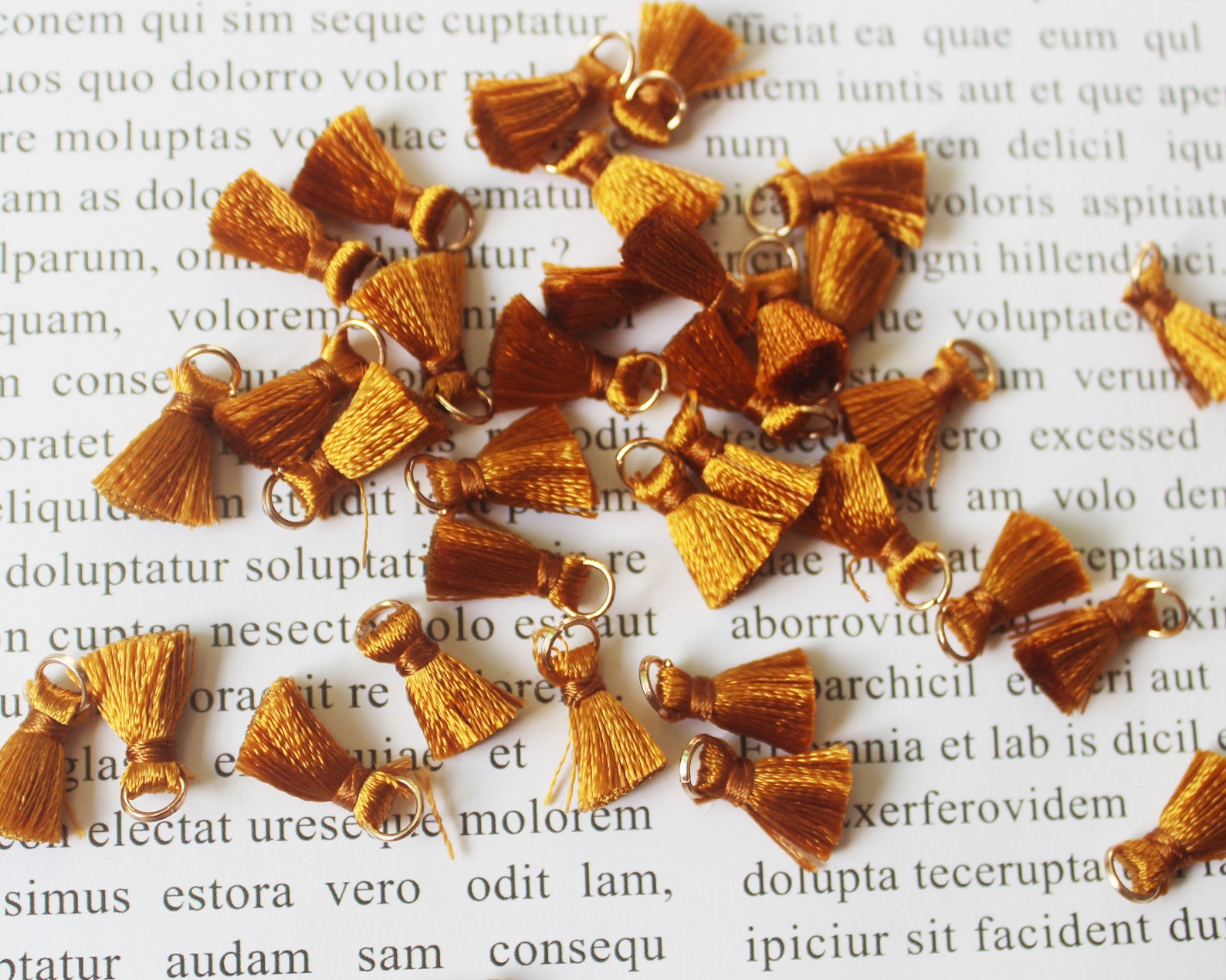 10pcs Golden Tasselstiny Silky Thread Tassels1.5cm Thread - Etsy