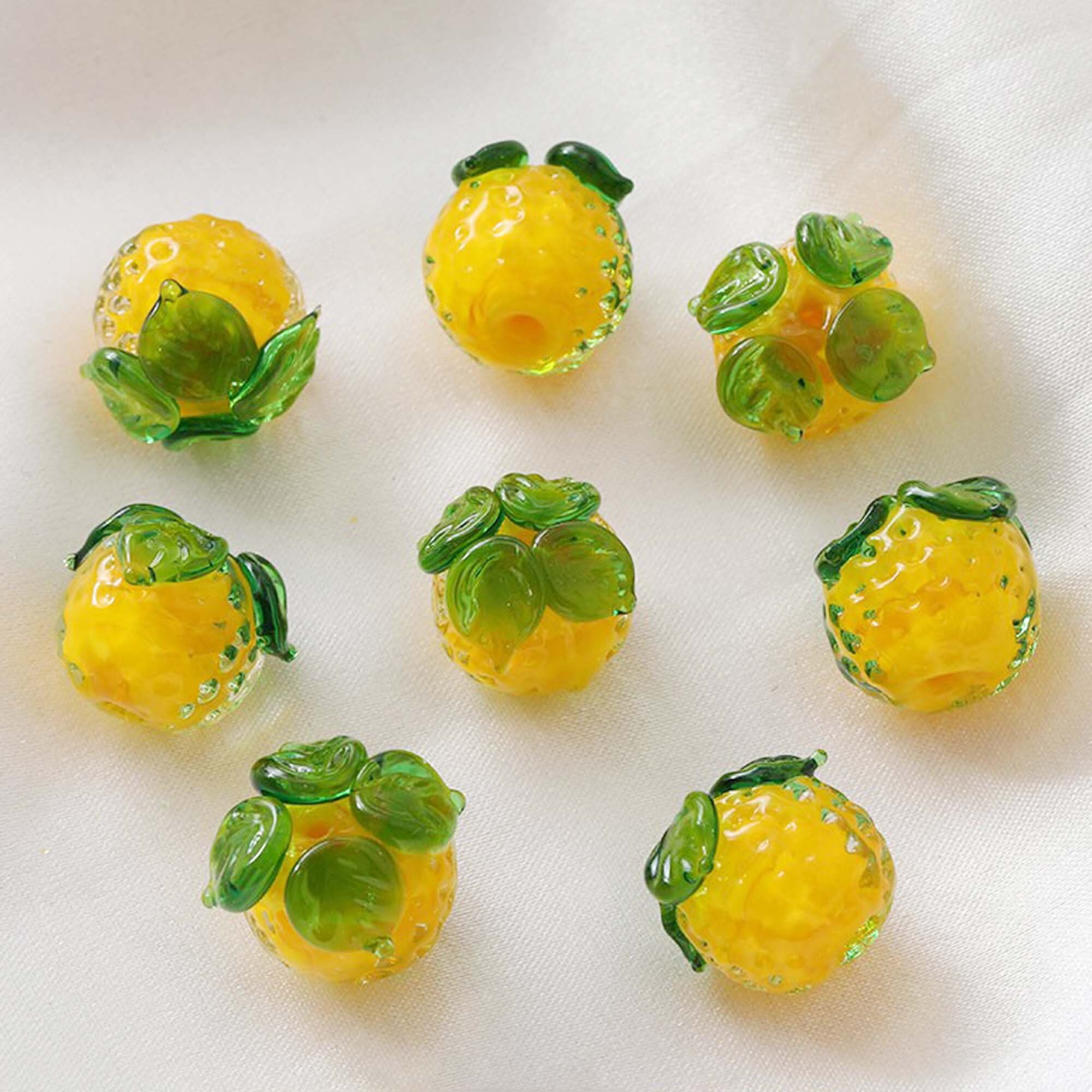 10PCS Glazed Strawberry Beads Vintage Bead Fruit Glass | Etsy