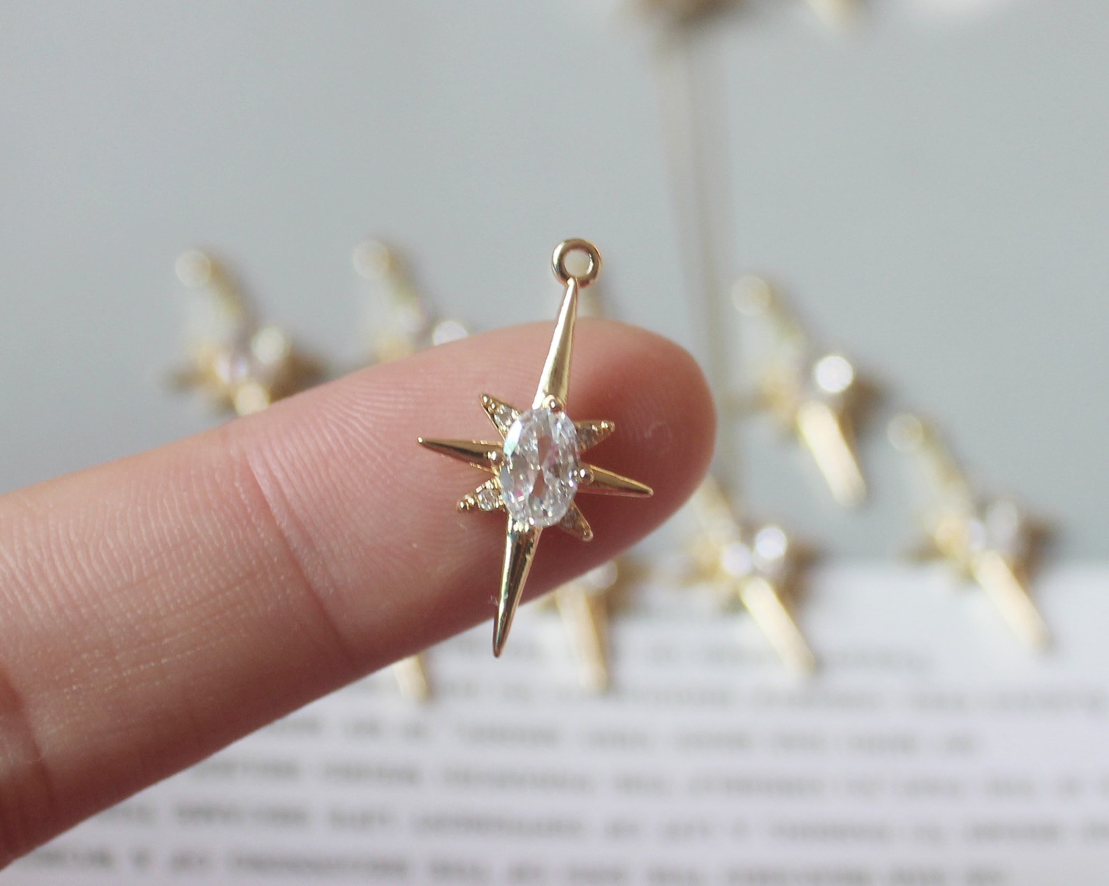 10pcs Real 18K Gold Plated Star Charm,gold Initial Charm,vermeil Moon ...