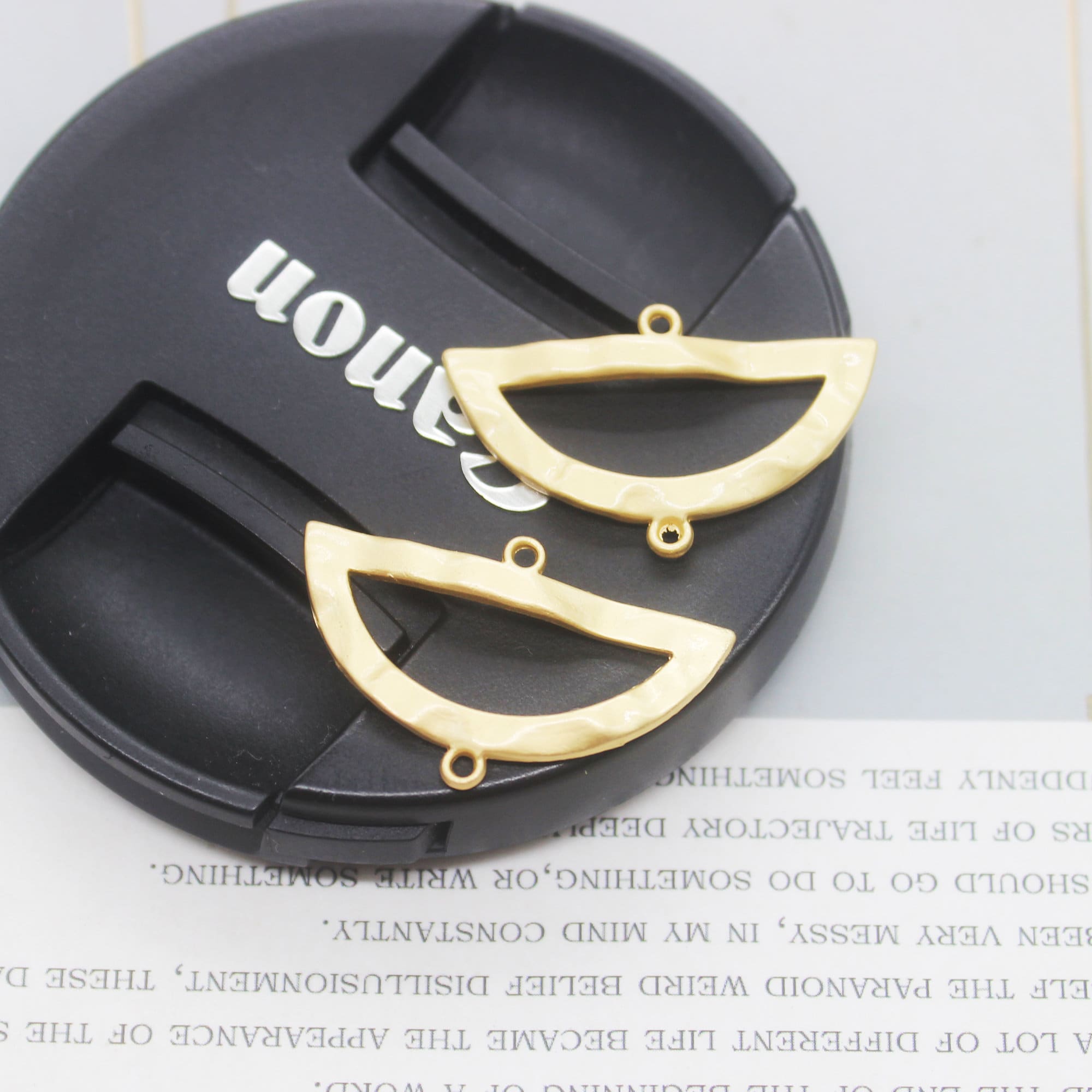 10pcs Matt Gold Plated Semicircle Charm Semicircle Connector - Etsy