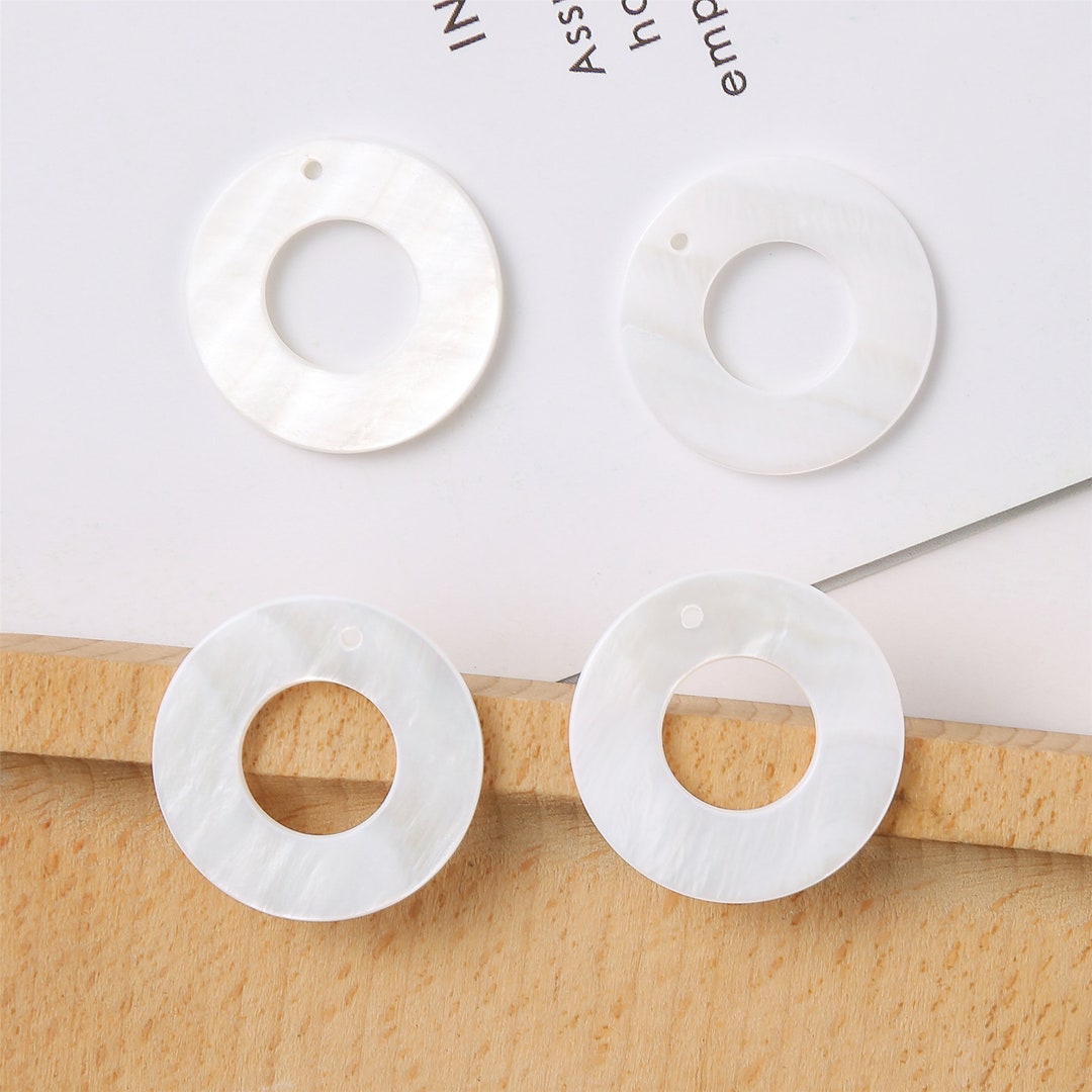 6PCS Natural Shell Charm, 25mm Round Circle Shape Shell Pendant - Etsy