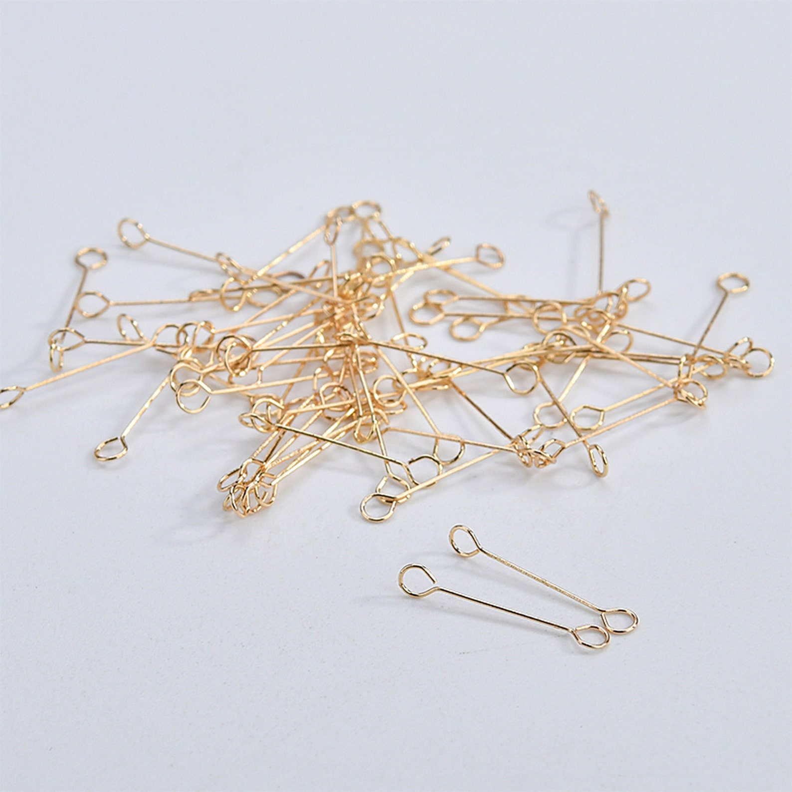 100PCS High Quality 14K Gold Plated Brass - Etsy