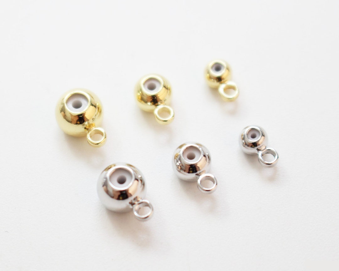 10pcs,real Gold Plated Chain Stopper,3mm/4mm/5mm Grip Slide Holder ...