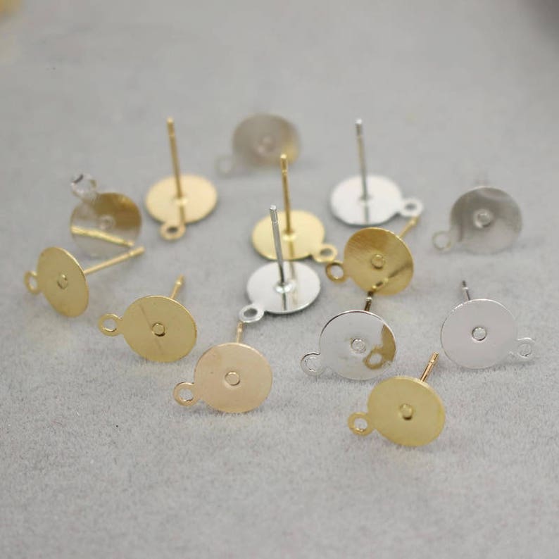 10PCS High Quality Gold Plated Brass Earring Posts Earring - Etsy