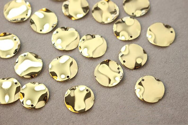 10PC High Quality Round Coin Disc Charm15mm/22mmvermeil - Etsy