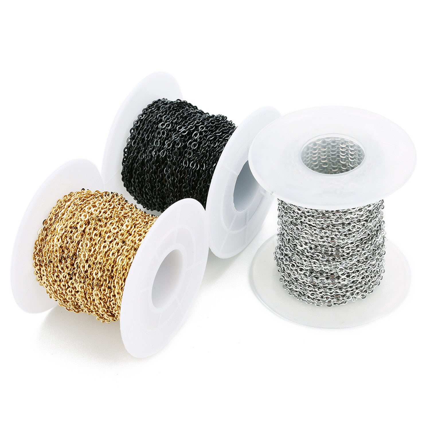 10 Yards/volume. 1.5MM/2MM/2.5MM/3MM Solid Stainless Steel Chain ...