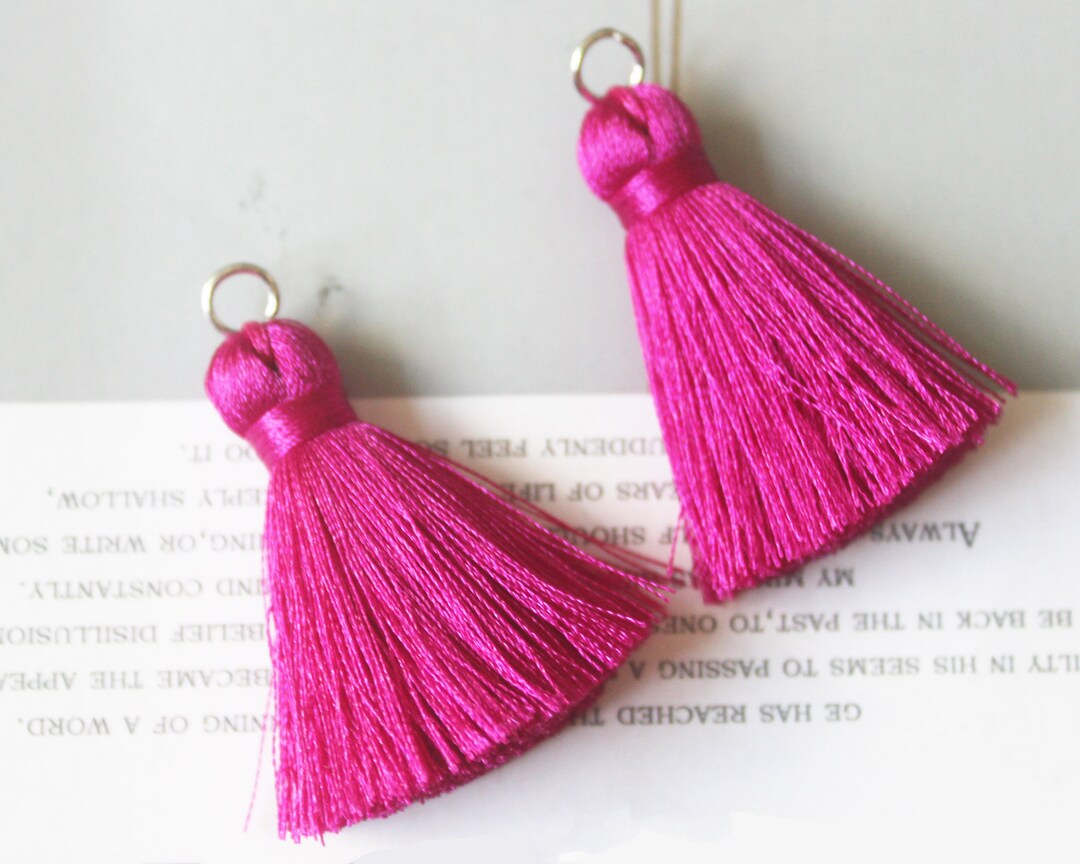 10pcs Silk Tassels,tiny Silk Tassels,40mm Berry Purple Silky Thread ...
