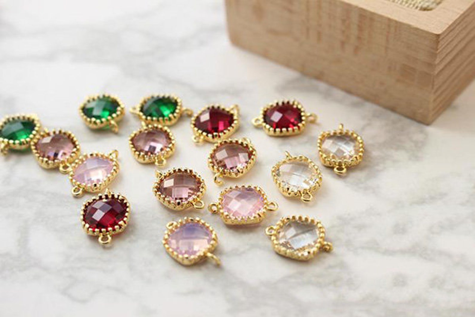 2pcs Swarovski Crystal Channel Charms Bead Dangles Add a - Etsy