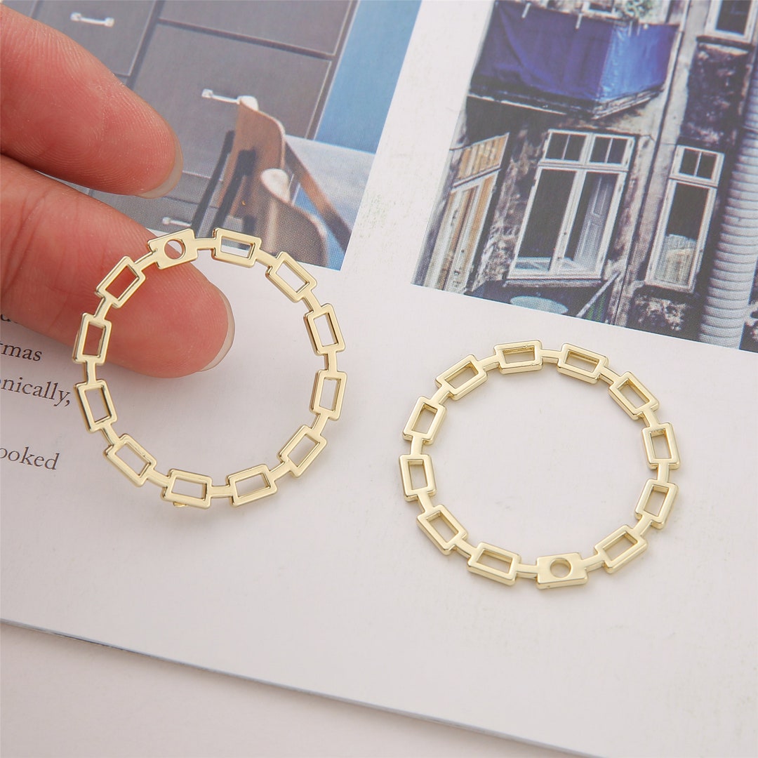 10pcs Alloy Hollow Round Circle Charm, Circle Pendant, Jewelry Making ...