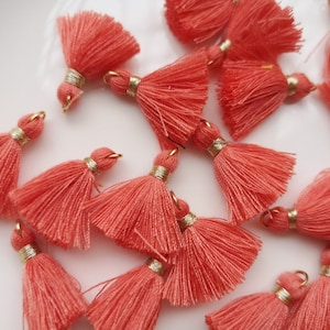 10pcs Watermelon Red Cotton Tassels,2cm Mini Tassels,tiny Cotton Thread ...