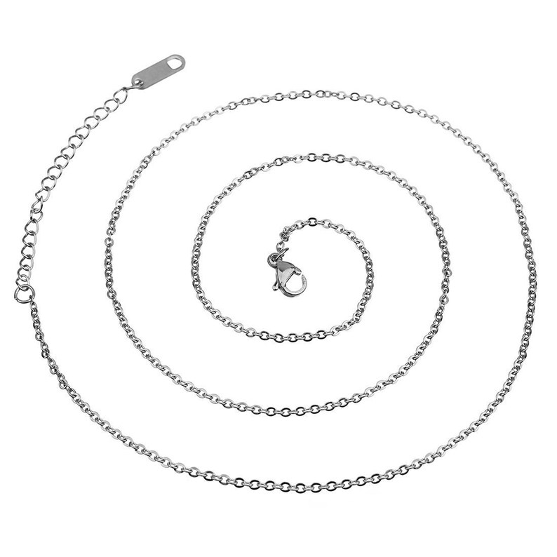 5PCS. 19.68inch / 50cm Stainless Steel Cable Link Chain With | Etsy