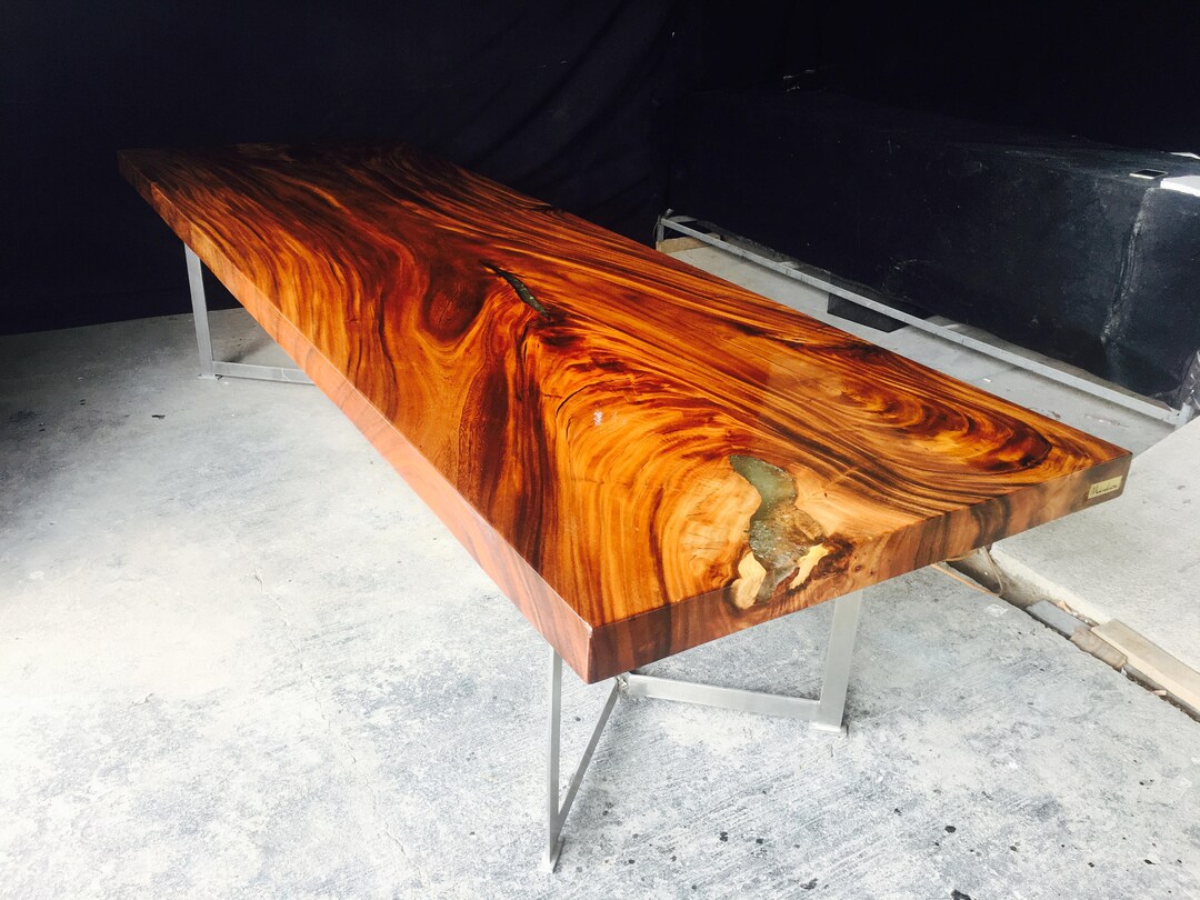 Further 15% OFF! - 3.20m - Square-cut Crystal Glass Hand-crafted Acacia ...