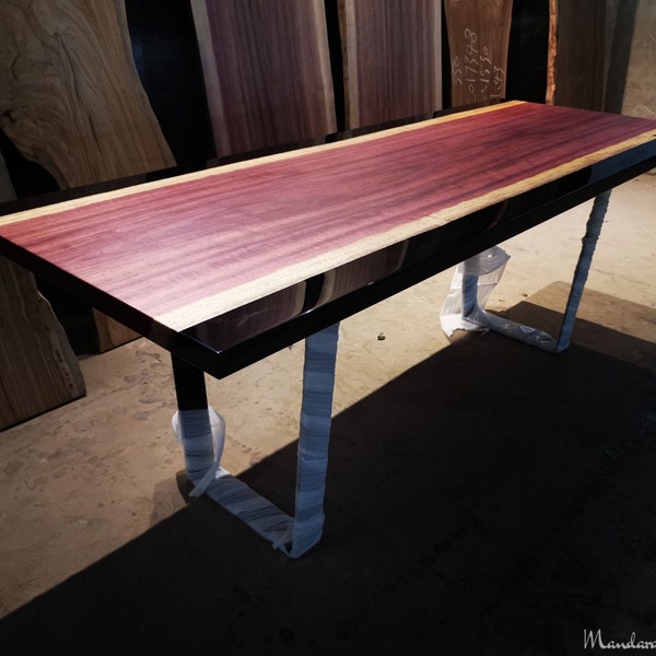 Purple Wood Desk - Etsy