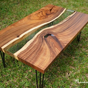 CUSTOMISED RIVER RESIN Monkey Pod Dining Table Uniquely Yours - Etsy