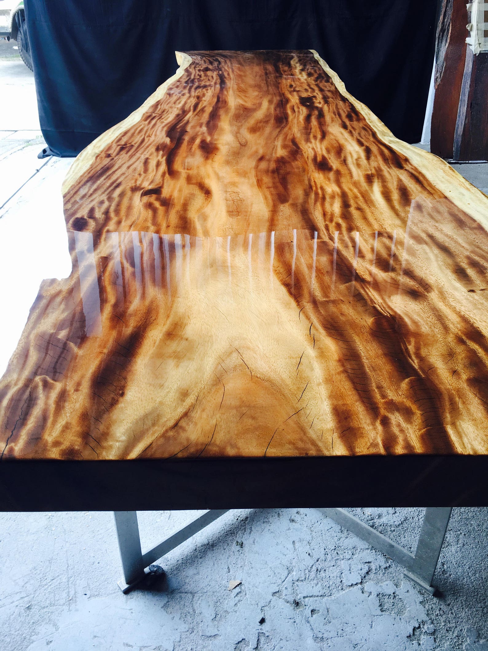 Acacia Wood Dining Table Hand-crafted Solid Wood Epoxy - Etsy