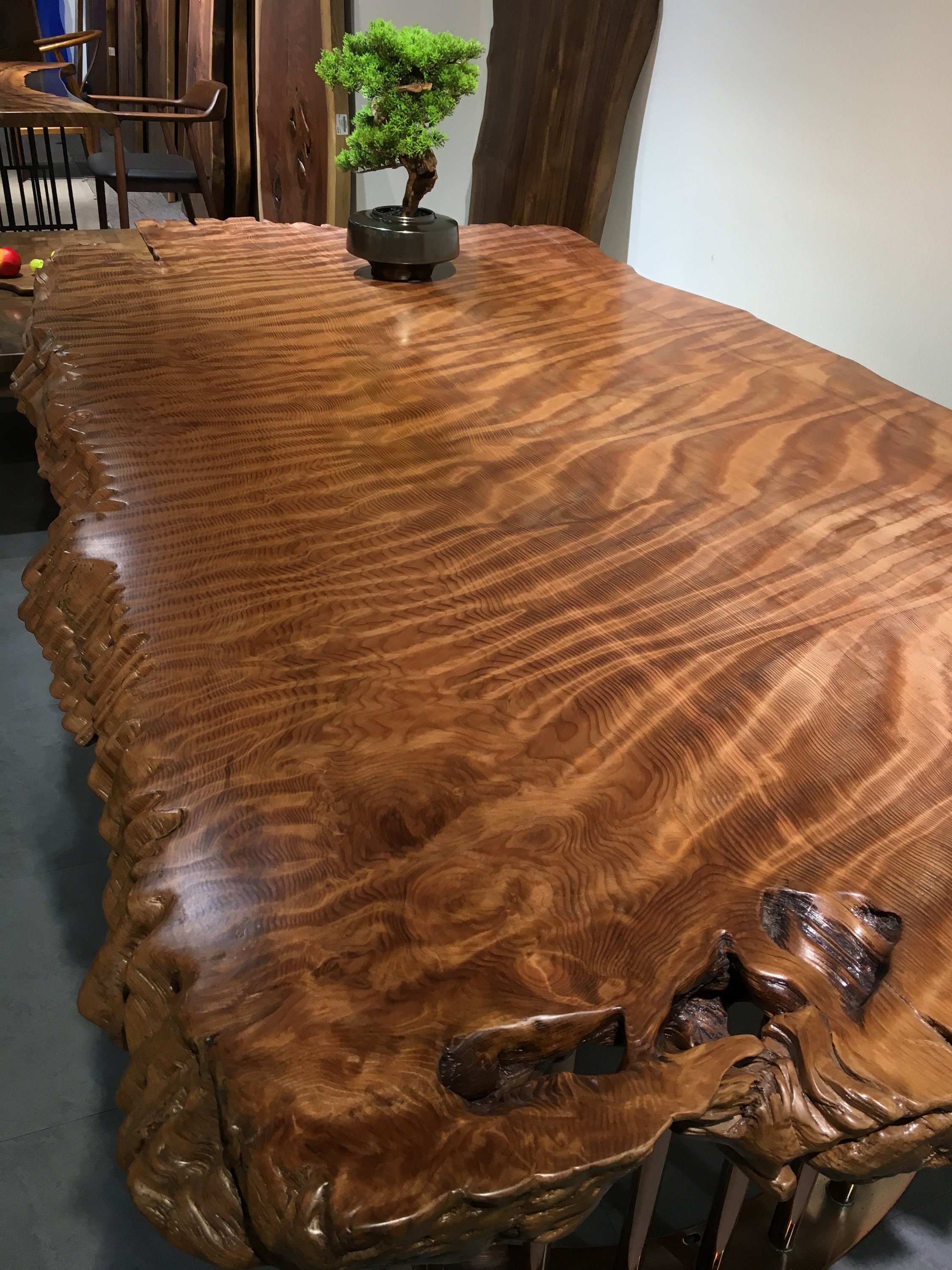 Rare Find 2.1m Californian Redwood Single Piece Slab Table | Etsy