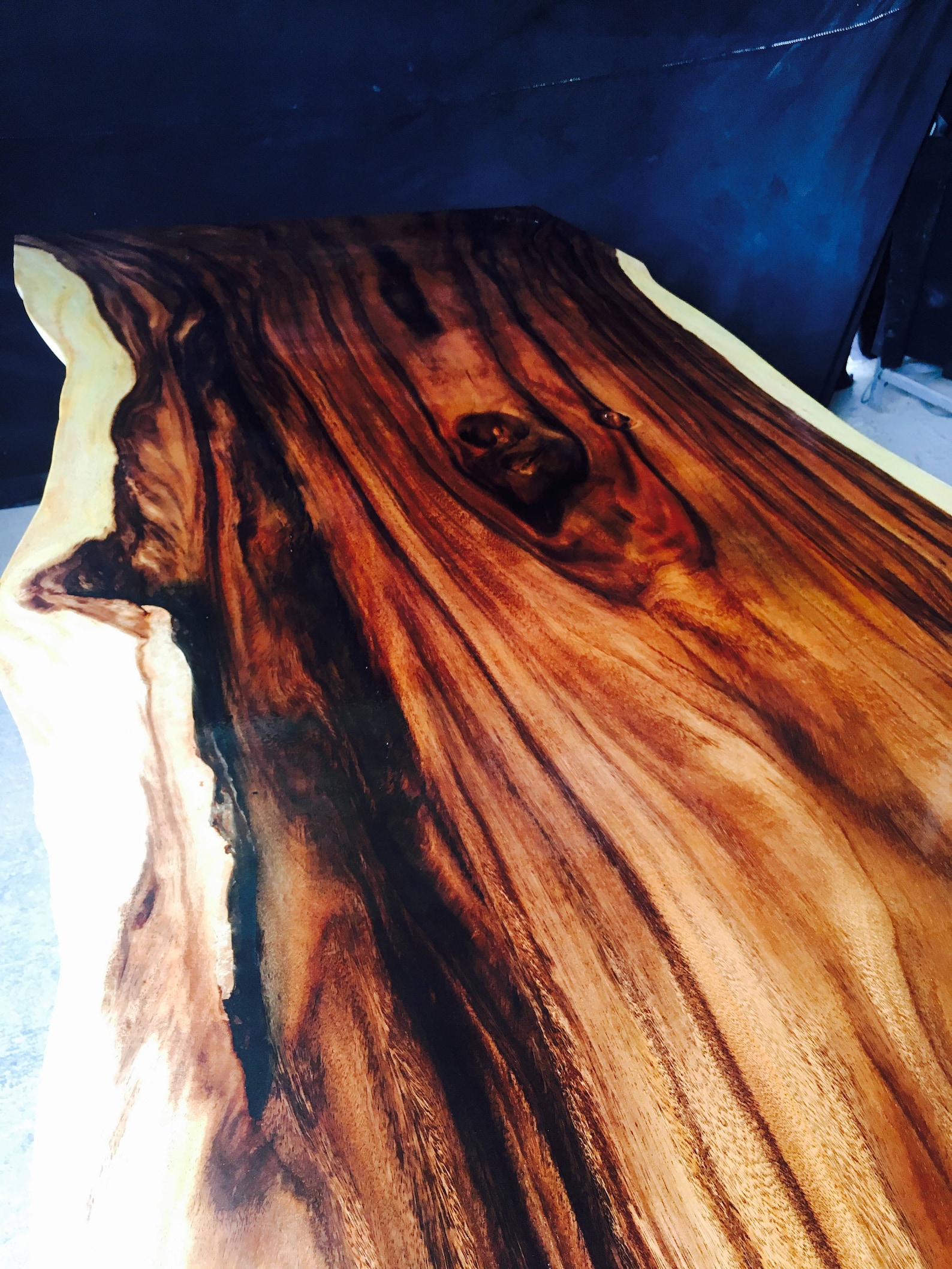 Acacia Wood Dining Table Hand-Crafted Solid Wood Epoxy | Etsy