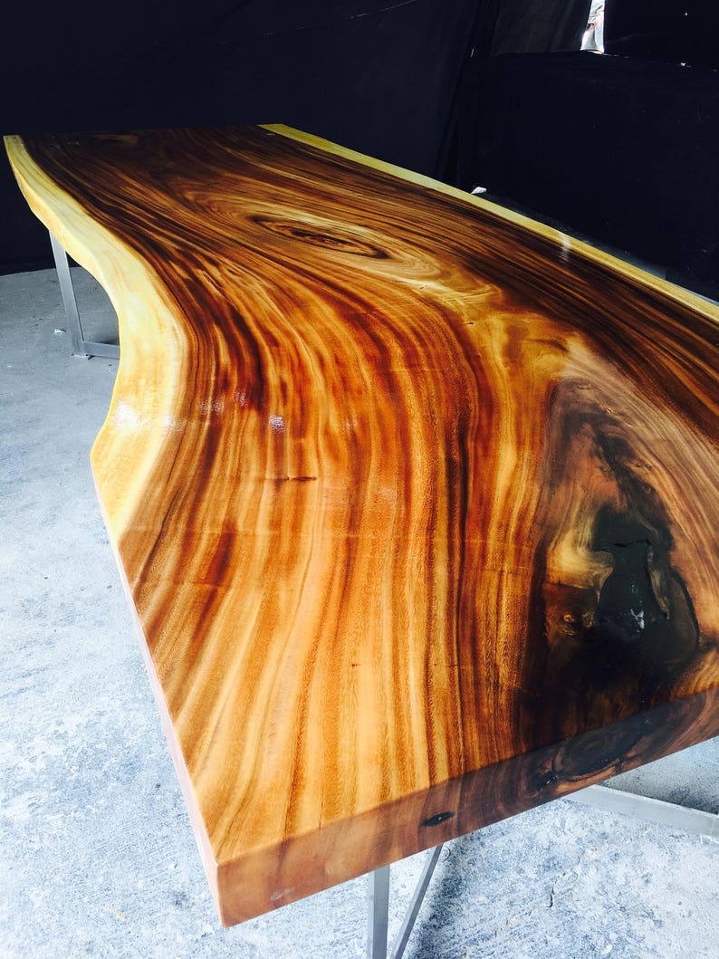 Acacia Wood Dining Table Hand-crafted Solid Wood Epoxy - Etsy