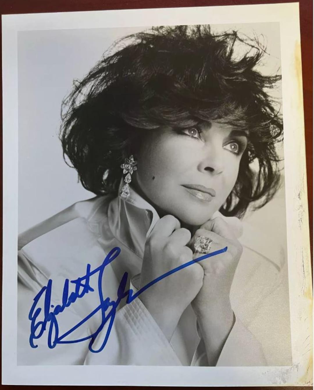 Elizabeth Taylor Autographed Photo: Bruce Weber 1991 B&W Print (8x10 ...