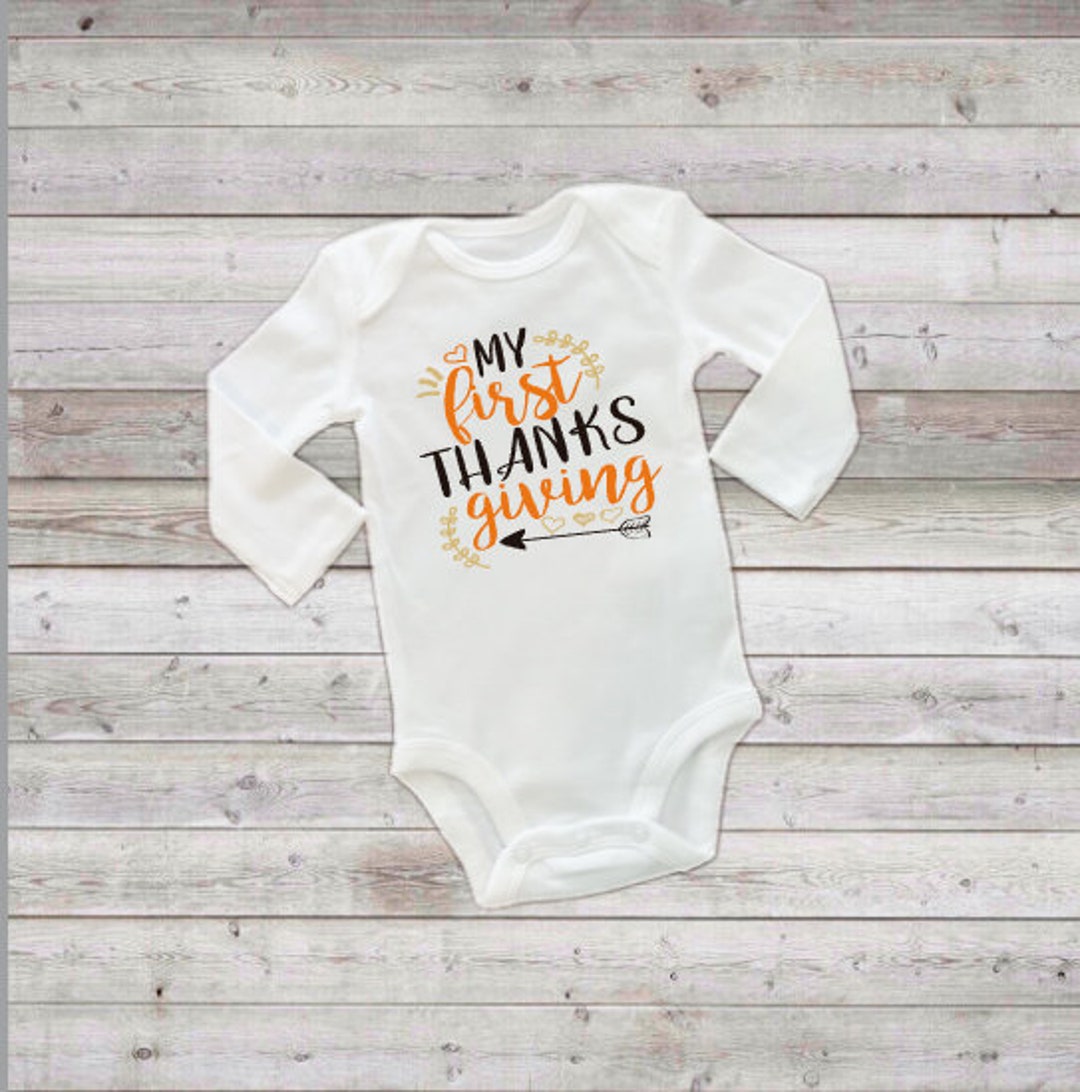My First Thanksgiving Onesie/1st Thanksgiving - Etsy