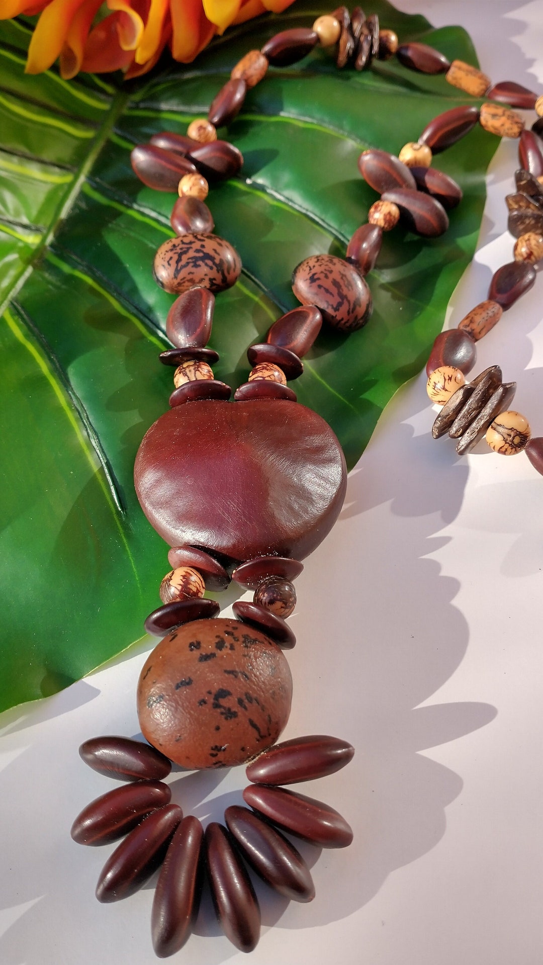 Artisanal Necklace in Tropical Seeds / Necklace Man / Woman Gift / Unique / Original Jewelry - Etsy