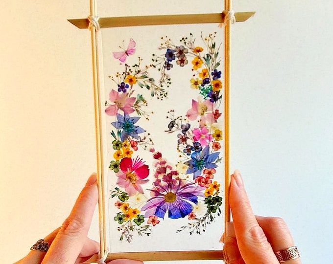 Pressed Flower Art Floral Wall Home Decor Office Decor for Women Wall ...