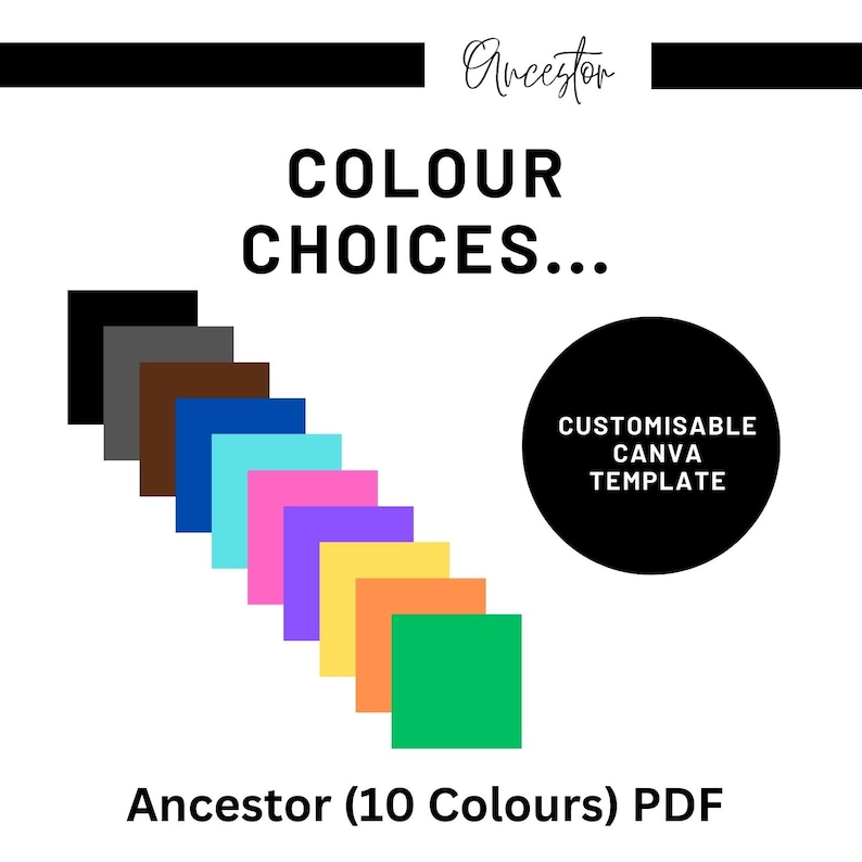 Ancestor Worksheet: Family Tree Printable for Customisable Genealogy ...